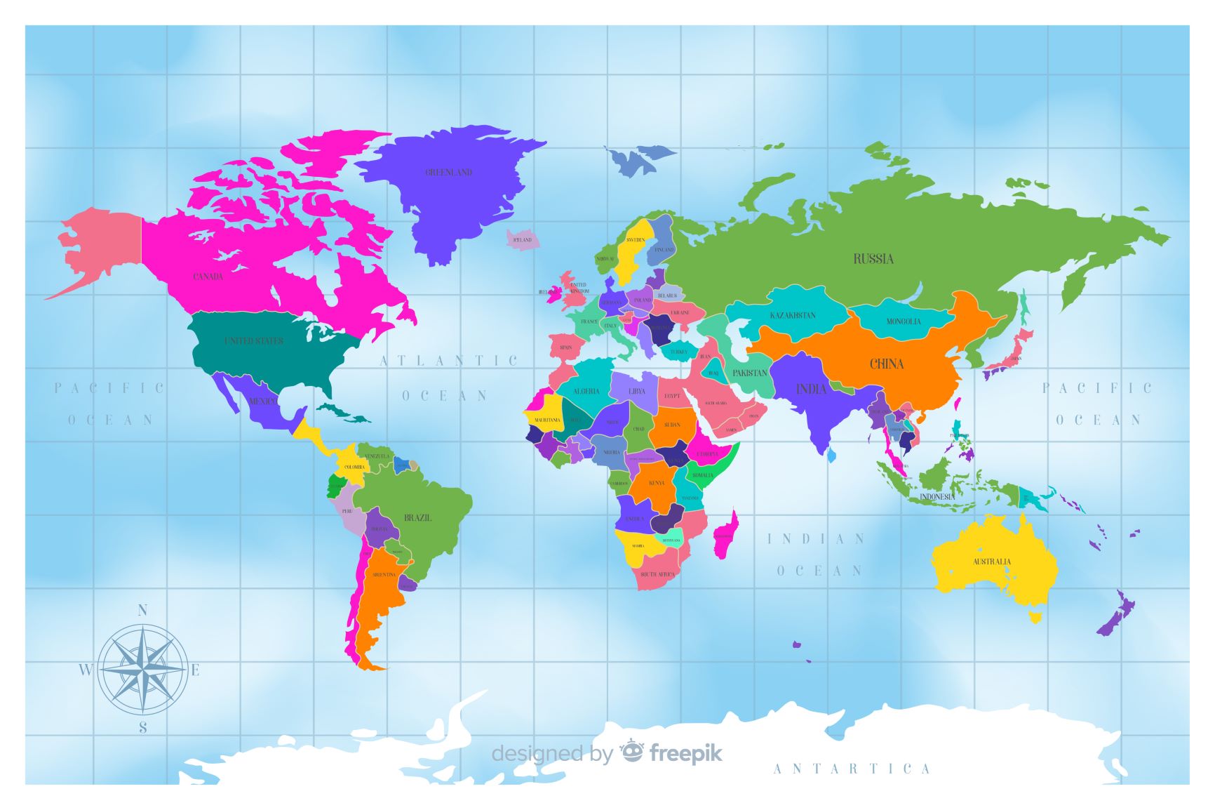 Los países en chino mandarín